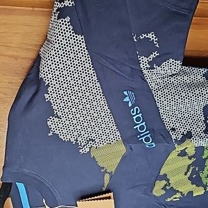 adidas | Shirts | Adidas Grn Continents World Map Graphic Tee Shirt ...